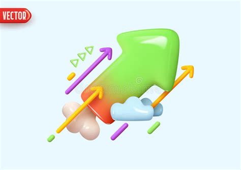 Green Arrow Up Growth Chart Sign Trade Infographic Flexible Upward