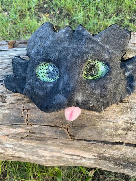 Toothless Inspired Dragon Therian Mask Etsy