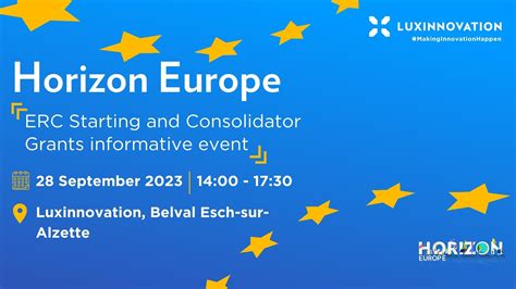 Erc Starting And Consolidator Grants Informative Event
