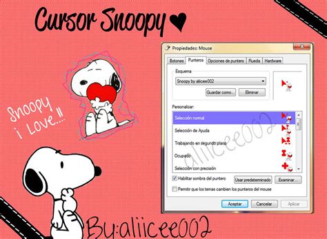 Cursor Snoopy By Aliicee002 On Deviantart