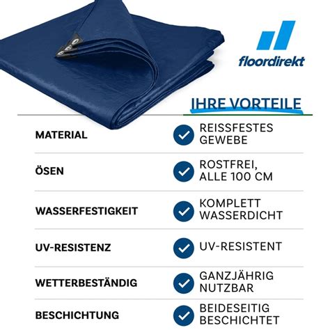 Karat Abdeckplane Mit Ösen Wasserdicht 8 X 10 M 240 Gm² Blau Kaufen Bei Obi