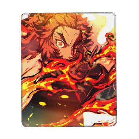Demon Slayer Rubber Lock Edge Mouse Pad Vertical Office Mouse Pad