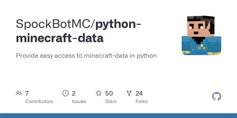Github Spockbotmc Python Minecraft Data Provide Easy Access To Minecraft Data In Python