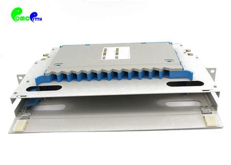 12f Sc Odf Patch Panel Cold Rolled Steel Gray Material With Splice Tray