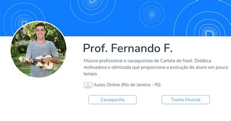Fernando F Músico Profissional E Cavaquinista Do Profes
