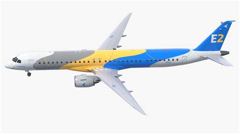 Embraer E Jet E195 E2 3d Model 99 3ds Blend C4d Fbx Ma Obj Max Free3d