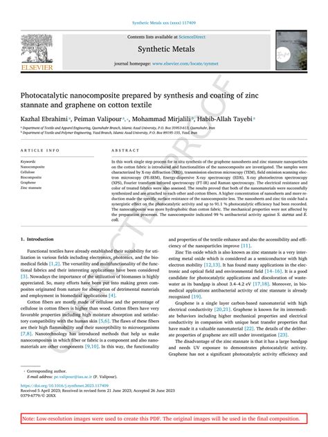 Pdf Photocatalytic Nanocomposite Prepared By Synthesis And Coating Of