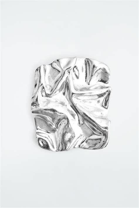 Cos Scrunched Brooch In White Lyst