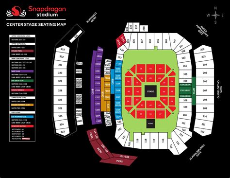Snapdragon Stadium Seating Chart Schedule Template