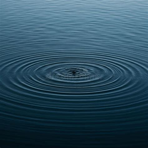Concentric Ripples Spread Outward On A Calm Body Of Water Creating A Pattern Stock Illustration