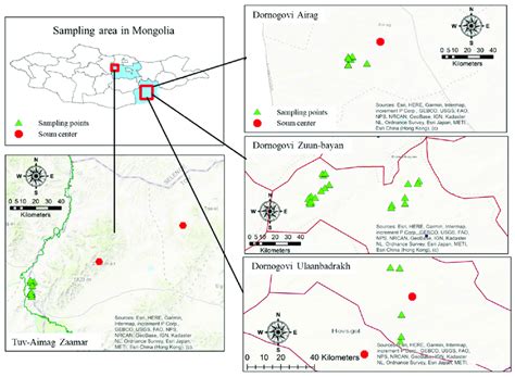 Sampling Location Sampling Areas In Tuv Aimag Zaamar Dornogovi Airag Download Scientific