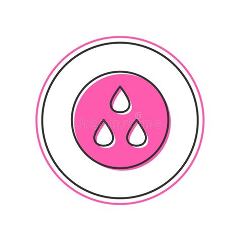 Filled Outline Water Drop Icon Isolated On White Background Vector Stock Vector Illustration