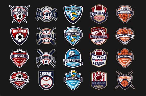 20 Sport Team Logos Template 76206 Logos Design Bundles