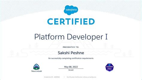 Sakshi Peshne On Linkedin Salesforcecertified Persistentsystems Salesforcedeveloper Pd1