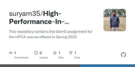GitHub Suryam High Performance In Computer Architecture HPCA CS This Repository
