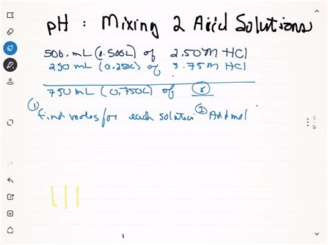 solved one half liter 500 ml of 2 50 m hcl is mixed with 250 ml of