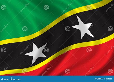 Flag Of Saint Kitts And Nevis Stock Illustration Illustration Of