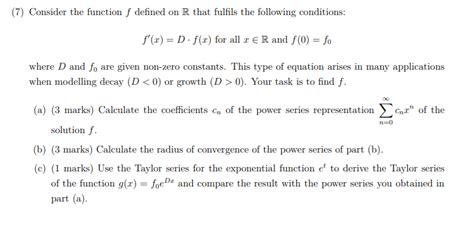 Solved Consider The Function F Defined On R That Fulfils Chegg Com