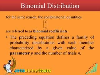 Bernoullis Random Variables And Binomial Distribution PPTX Physics Science