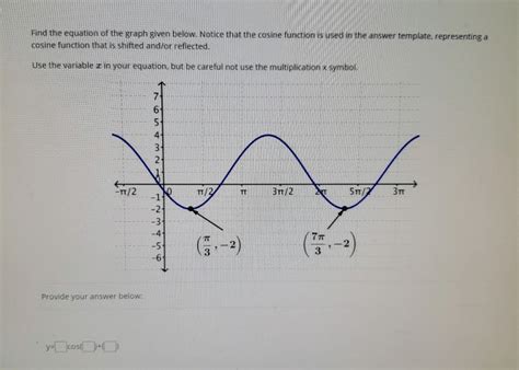 Find An Equation Of The Cosine Function Whose Graph Is Shown Below