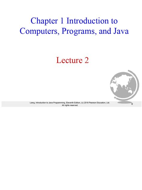 Chapter 1introduction To Computers Programs And Javalecture2 Pdf