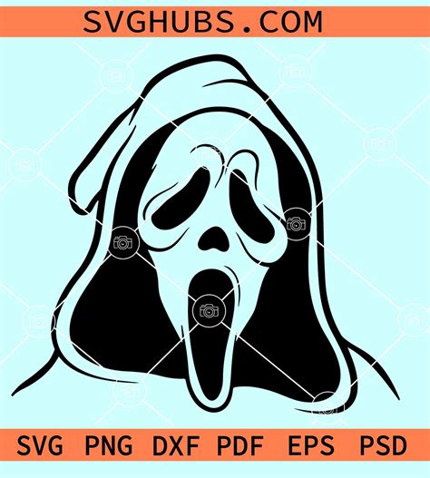 Ghost Face Svg Scream Face Svg Scream Movie Svg Halloween Ghost Face Svg