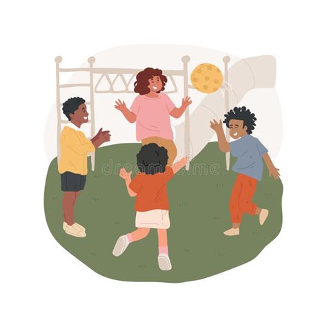 Throw And Catch Game Isolated Cartoon Vector Illustration Stock Vector
