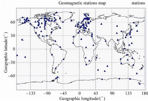 Map Of Global Geomagnetic Stations Used In The Study Download Scientific Diagram