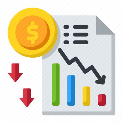 Recession Loss Bar Chart Statistic Graph Down Icon Download On