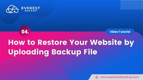 How To Restore Your Website By Upload A File Method By Using Everest Backup Plugin