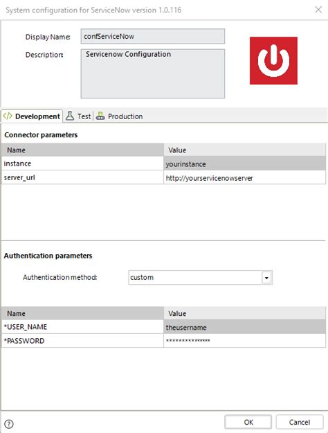 Connectors Servicenow