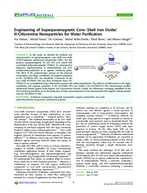 Pdf Engineering Of Superparamagnetic Core Shell Iron Oxiden