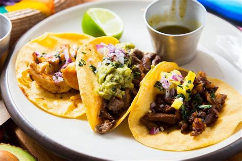 Premium Photo Variety Of Tacos A Taco Is A Mexican Food Consisting Of A Small Hand Sized Corn