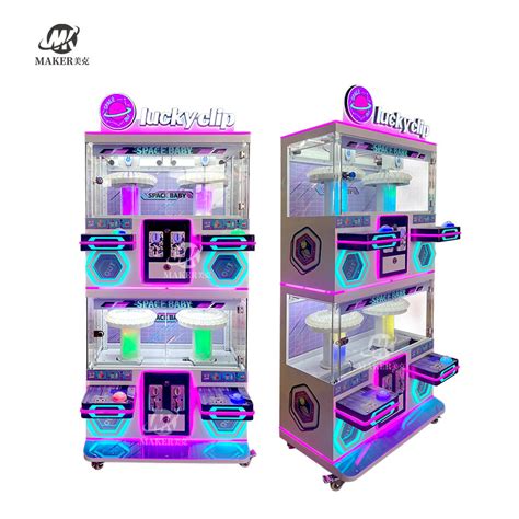 4 Player Arcade Big Claw Crane Machine Commercial Toy Clip Prize Game