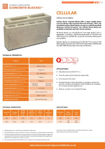 Cellular Dense Block Datasheet Nbs Source