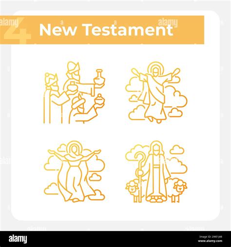 Religious Scenes Gradient Linear Vector Icons Set Stock Vector Image And Art Alamy