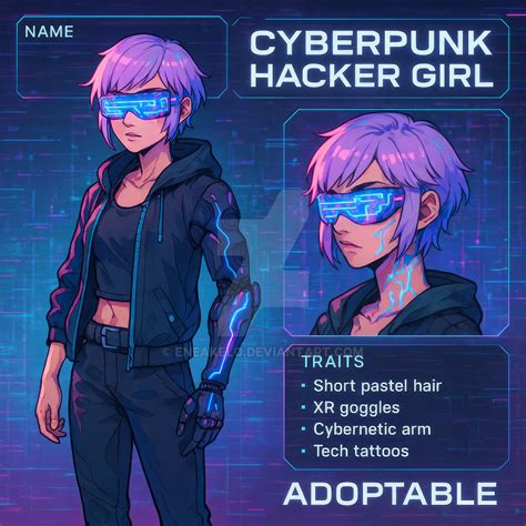 Cyberpunk Hacker Girl By Eneakelo On Deviantart