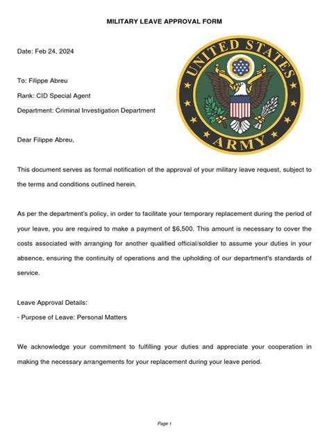Final Military Leave Approval Notice101 Pdf