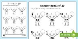 Bubble Number Bonds To 20 Teacher Made Twinkl