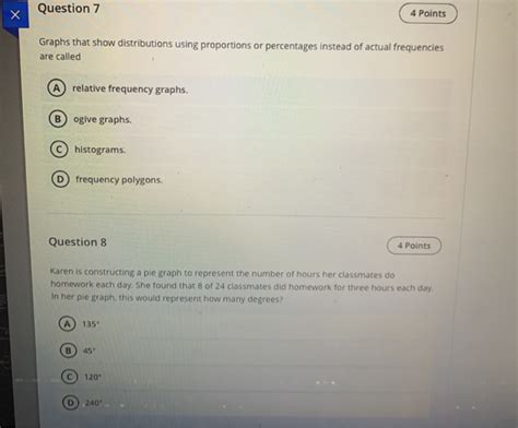 Solved X Х Question Points Graphs that show Chegg com
