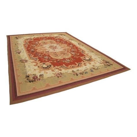 Beige Aubusson Kilim Rug 1990s Chairish