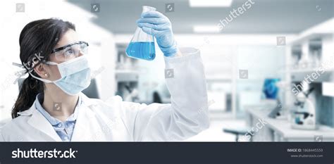 Holding Measuring Flask Images Stock Photos Vectors Shutterstock