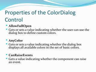 Colordialogbox PPT