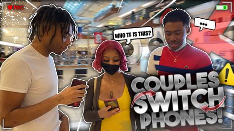 Making Couples Switch Phones Loyalty Test 💔they Fought😭 Youtube
