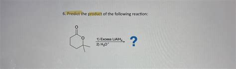 Solved Predict the product of the following reaction: | Chegg.com