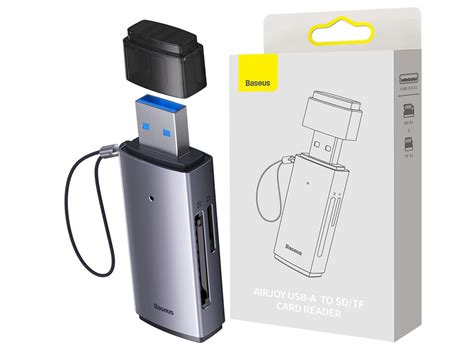 رم ریدر Usb به اس دی کارت و میکرو اس دی بیسوس Baseus Wkqx060013 Usb A To Sdtf Wkqx070101