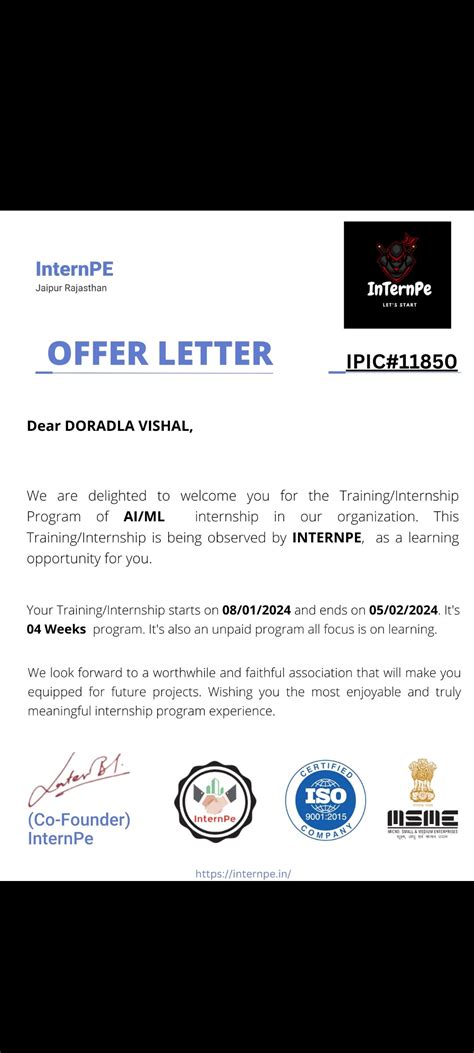 Vishal D On Linkedin Internship Codsoft