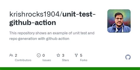 Github Krishrocks1904unit Test Github Action This Repository Shows An Example Of Unit Test