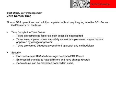 Rock Solid Sql Server Management Ppt
