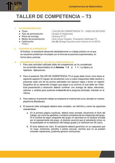 Math T3 Complemento De Matematica Trabajos Hechos Udocz